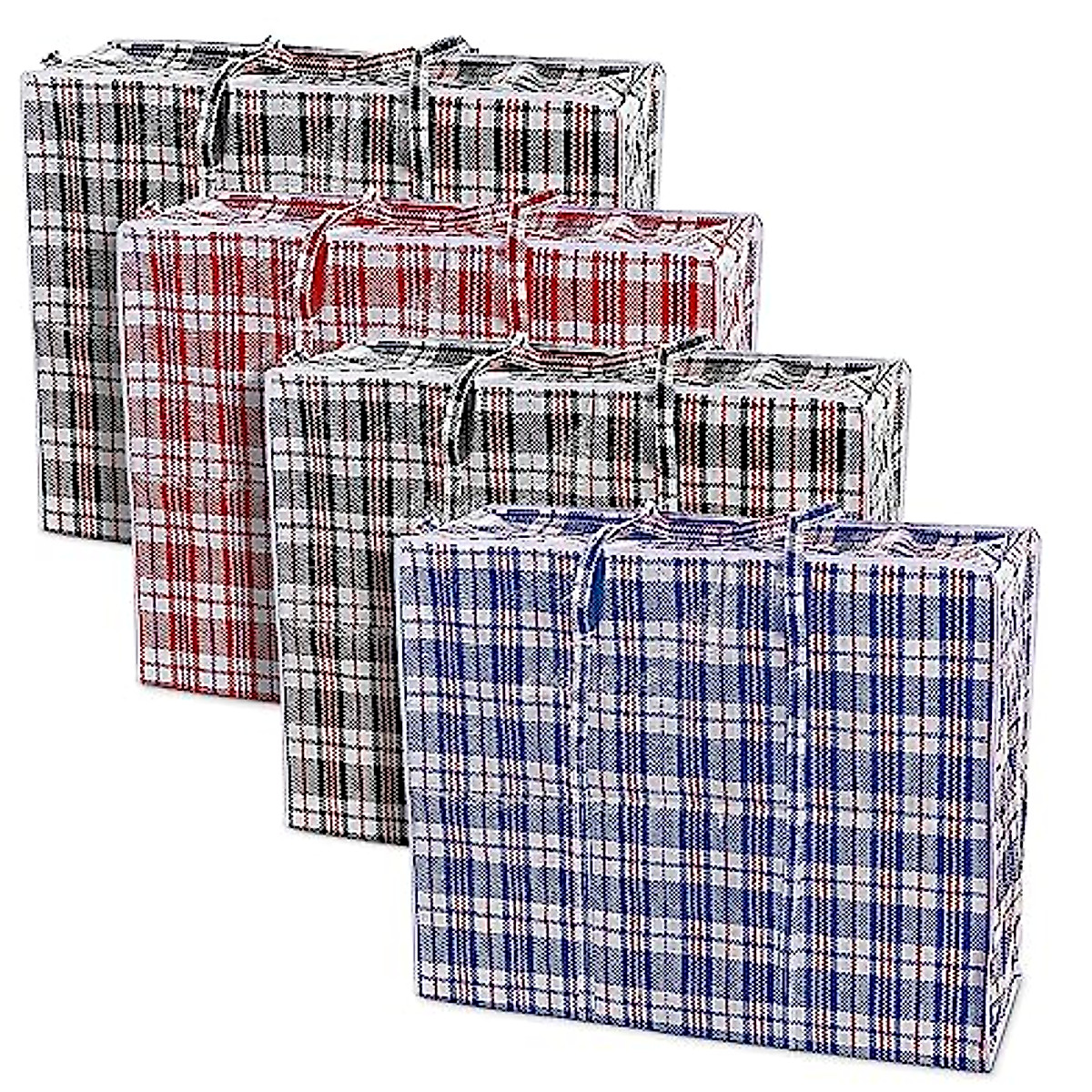 4Pcs Extra Large Laundry Bag for Storage Box with Zipper Laundry Bags - Storage Bags with Handles with Durable Zipper, Moving Storage Bags, Travel Laundry Bag with Handles for Cloths, Bedding ksi