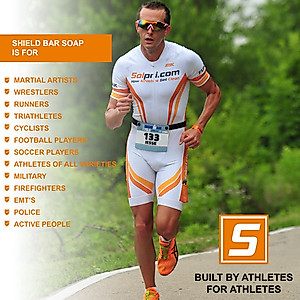 Solpri Shield Athletic Soap Bar Lemongrass Tea Tree Eucalyptus 4 oz (6 Pack)