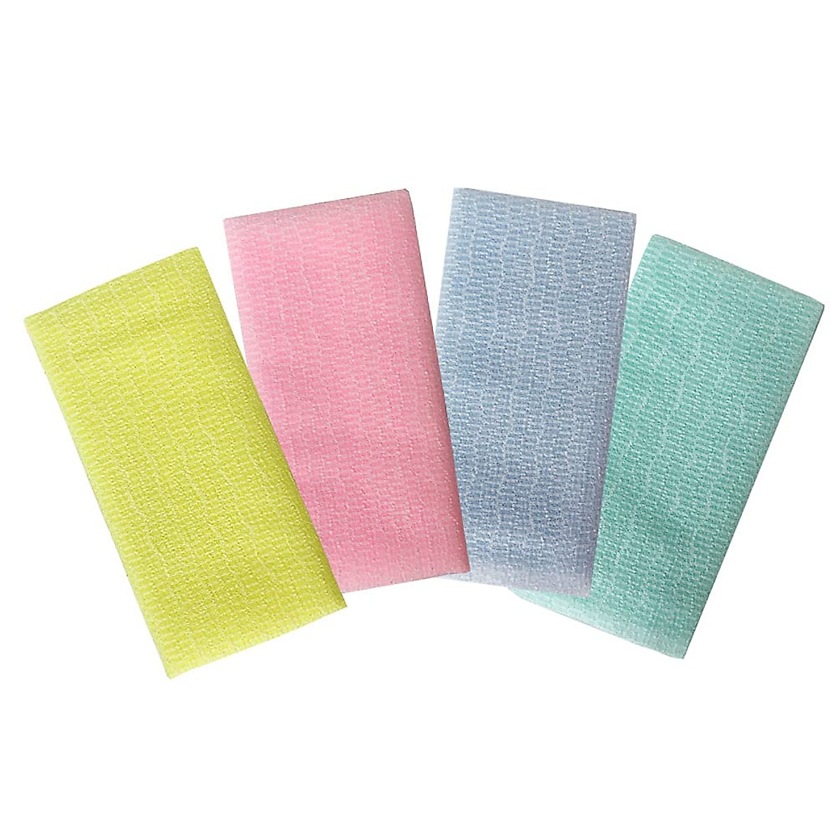 Premium Exfoliating Washcloth Towel(4 Color) Korean Loofah Bath Sponge Long Back Scrubber African Bath Sponge African Long Net for Shower/It Becomes Softer as You use.by NOPIGO