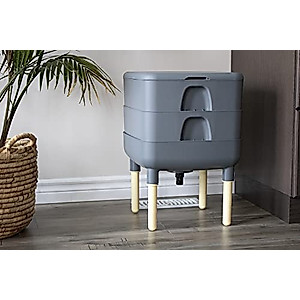 FCMP Outdoor - The Essential Living Composter, 2-Tray Worm Composter, Grey