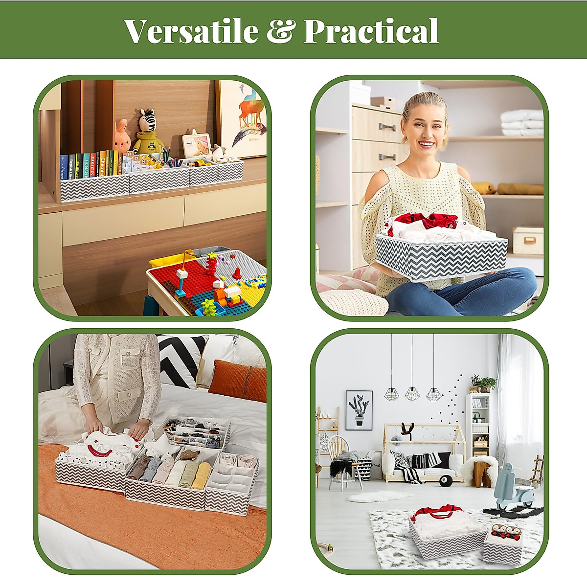 Drawer Organizer (Gray and white)