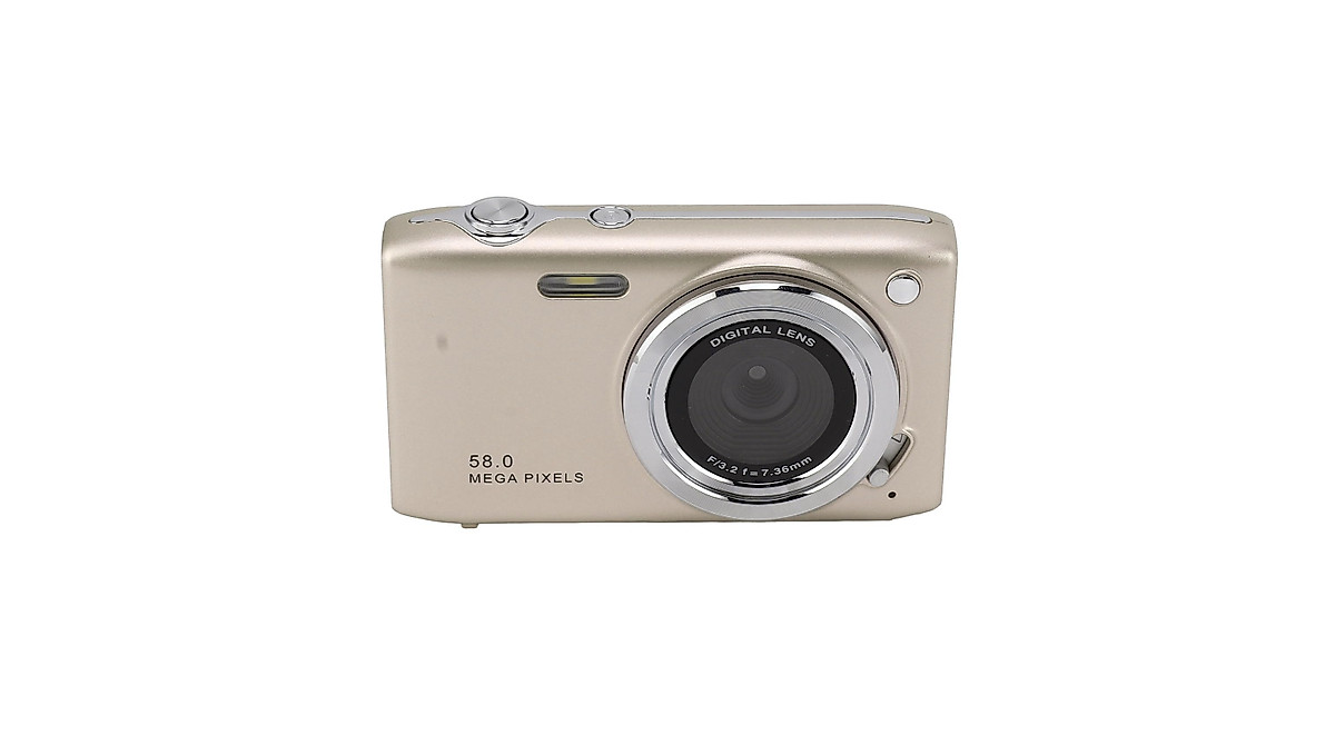 4K Digital Camera for Vlogging and Travel - Compact & Stylish Gold