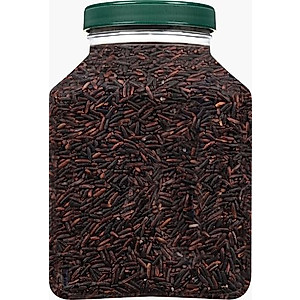 RiceSelect Premium Black Rice, Whole-Grain, Gluten-Free, Non-GMO, and Vegan Rice, BPA-Free 22-Ounce Jar (Pack of 1)