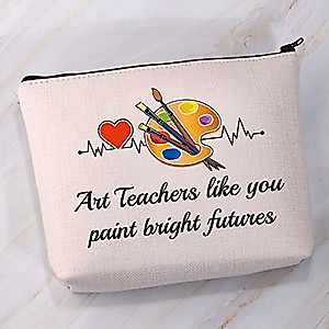 VAMSII Art Teacher Gifts Zipper Pouch Paint Brush Bag Art Teacher Appreciation Gifts Artist Gifts Art Major Gifts (Makeup Bag)
