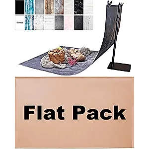 8PCS Products Photography Props with Stand Flat Pack Double-Sided Cement Wood Marble Backdrops for Food Photography or Product Photography
