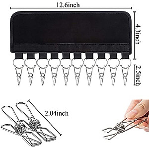 XINHUISHQZ Cap Organizer Hanger,Hat Organizer Holder for Hanger & Room Closet,10 Large Stainless Steel Hat Storage Clips, for Hang Baseball Hats, Ball Caps, Winter Beanie & Accessories (Black-1Pack)