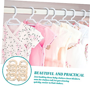 Alasum 16 Pcs Wardrobe Dividers Baby Clothes Size Divider Newborn Clothes Infant Hangers Clothes Size Buckles Wooden Baby Closet Dividers Baby Clothing Hanger Dividers Wood Closet Divider
