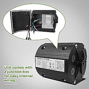 40W Emergency Backup Battery, EM 90 Minutes Emergency Backup Driver for UFO High Bay Lights, Output 170V DC, Input 100-347V AC