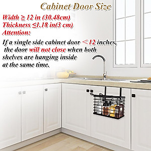 CYEAH 2 Pack Hair Dryer Holders, 3-in-1 Hair Tool Organizer Blow Dryer Holder, Adjustable Height Wall Mounted/Cabinet Door Bathroom Organizer Storage for Hair Dryer, Curling Wands, Hair Straighteners