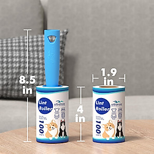 Extra Sticky Lint Roller, Mega Value Set 400 Sheets for Pet Hair Removal, Dog and Cat Lint Remover for Clothes, Furniture, Carpet
