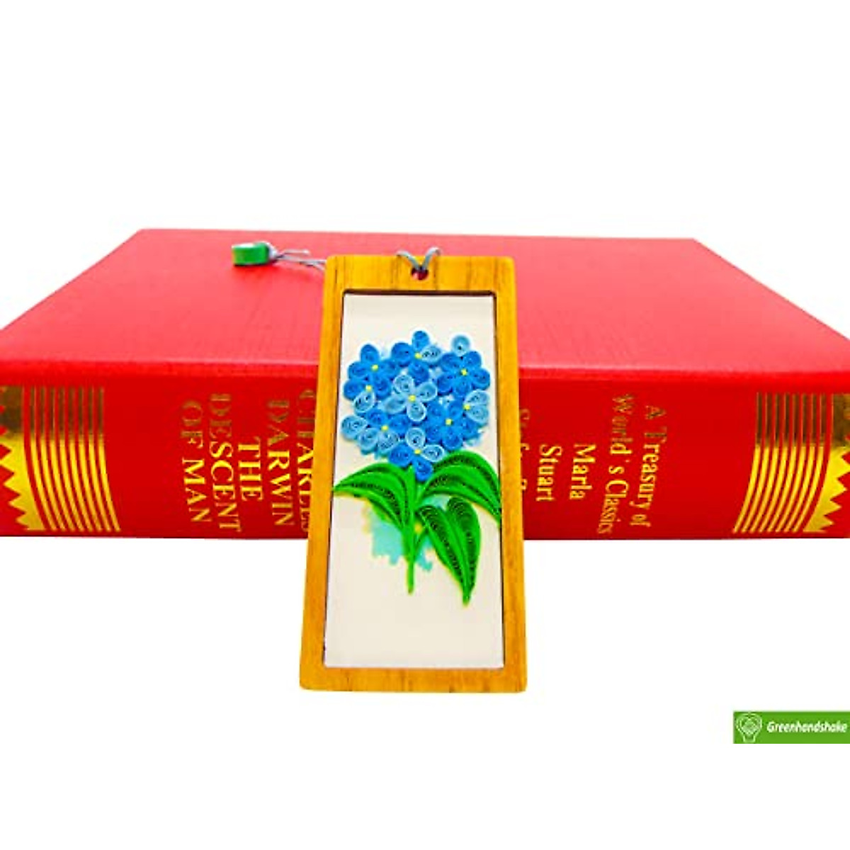 Beautiful Quilled Ornament Doubling as a Bookmark Collection, Thick and Stylish! Great Gifts for Friends, Family, Mothers Day, Christmas, Valentine, Teachers, Students (Hydrangea Bouquet)