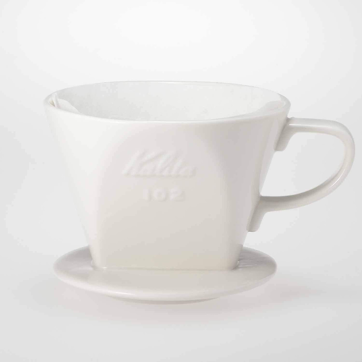 Kalita - 2001 Kalita 102 Ceramic Dripper Coffee Dipper, white