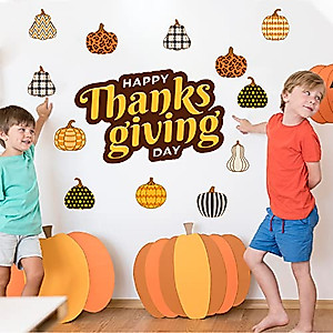 45 Pcs 6'' Pumpkin Bulletin Board Cutouts for Fall Halloween Thanksgiving Classroom Pumpkin Party Decorations Farmhouse Accents