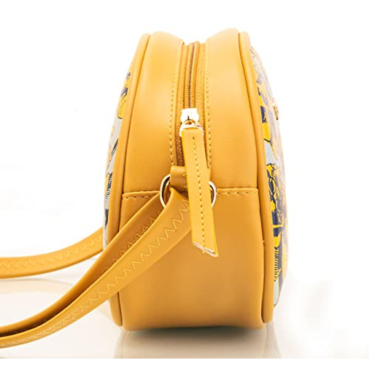 Sacci Mucci Women's Rainbow Sling Bag, Handmade Bags for Females - Vegan Leather and Canvas Fabric, Lightweight and Durable, floral Print, Mustard marigold, M