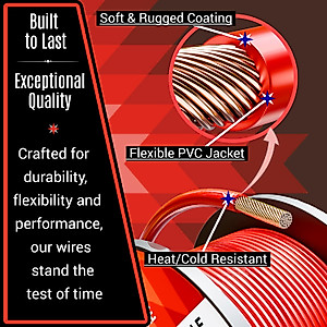 16 Gauge Wire Combo 6 Pack 12V 100'FT per Roll (600 ft Total) Auto Wire Copper Clad Aluminium Low Voltage