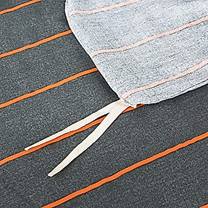 YuHeGuoJi Grey Striped Duvet Cover Queen 100% Cotton Orange Plaid Duvet Cover 3 Pcs Set 1 Reversible Gingham Duvet Cover with Zipper Ties 2 Pillowcases Neutral Modern Gray Geometric Bedding