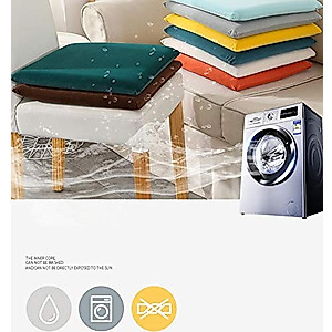 Ecloud Shop Chair Cushion, Square Seat Pads Non-Slip Soft Memory Foam Cushion for Dining Garden Kitchen Home Sofa Décor (2PCS,Blue)