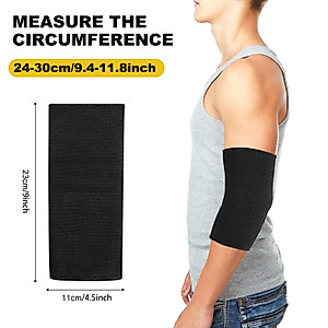 JUSDIQIR Elbow Compression Sleeves, Elbow Brace for Men Women, Tennis Golfer's Elbow Support, Arm Support Sleeves For Sports Protection And Pain Relief (Black)