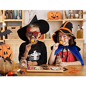 DIYASY 48 Pcs Halloween Burlap Gift Bags,Goodie Treat Bags with Drawstrings for Kids Halloween Party Favor