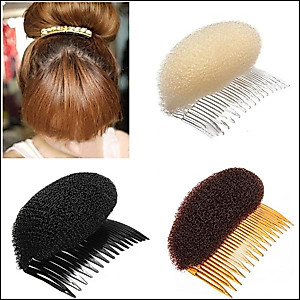 AnHua®1PC BUMP IT UP Volume Inserts Do Beehive hair styler Insert Tool Hair Comb (Beige)