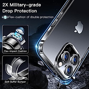 Alphex Beyond Clear for iPhone 14 Pro Max Case [Never Yellowing][Look as Caseless] 10FT Military Grade Protective Soft Glossy Bumper Matte Slim Women Men Phone Cover 6.7 inch, Matte Clear