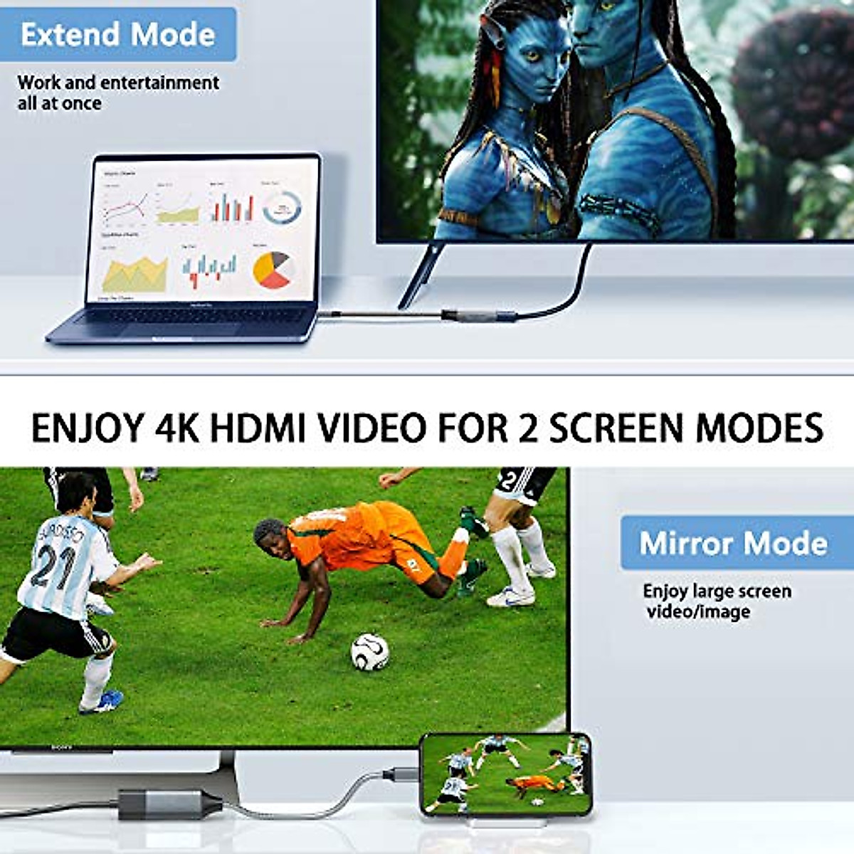 vilcome USB C to HDMI Adapter, Aluminum Thunderbolt 3 to HDMI Adapter Converter 4K@60Hz,USB 3.1 Type C Hub for MacBook Pro,MacBook Air,XPS,Samsung Galaxy S10/S9/Note 10/9/8 and More