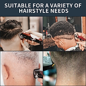 Yinke Clipper Guards Premium Cutting Guides for Wahl with Metal Clip #3171-500 - 1/8” to 1”- Fits Most Full Size Wahl Clippers (Blue)