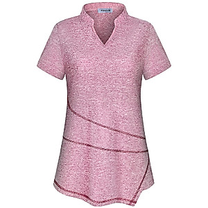 Vldnery Plus Size Women for Yoga Shirt Moisture Wicking Athletic Running Shirts Polo Tshirt （XL）