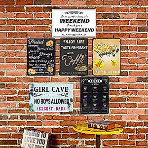 VDUEOJE Garden Couples Metal Tin Sign Wall Decor Sign for Home Bar Kitchen Pub Garage Farm Village 8x12 Inch