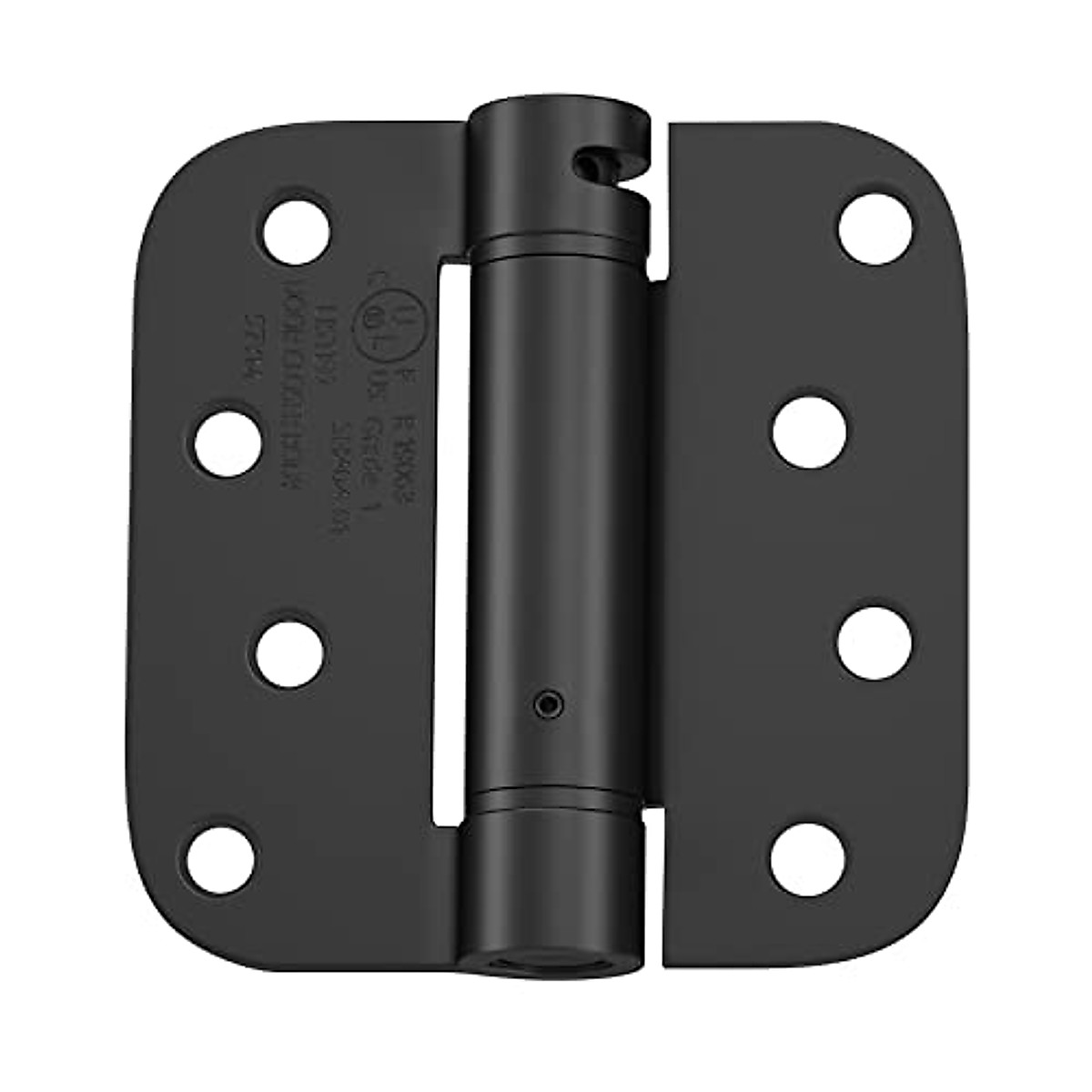 3Pack Black 4 Inch Self Closing Spring Door Hinge 5/8" Radius Corners Residential & Heavy-Duty Door Hardware Black Adjustable Door Hinges