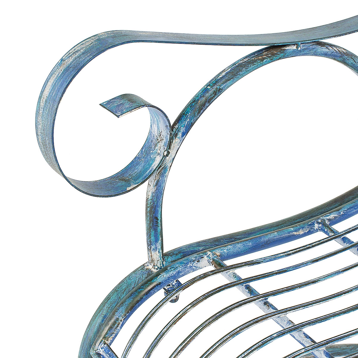 SAFAVIEH PAT5000C Collection Leah Victorian Antique Blue 4-Piece Patio Outdoor Set