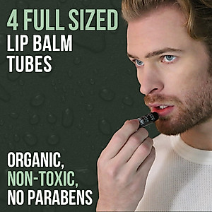 Organic Lip Balm for Men, Mens Chapstick Organic, Mens Lip Balm, Natural Chapstick for Men, Organic Chapstick Mint Lip Balm, Peppermint Lip Balm, All Natural Men's Lip Balm Chap Stick, Lip Therapy