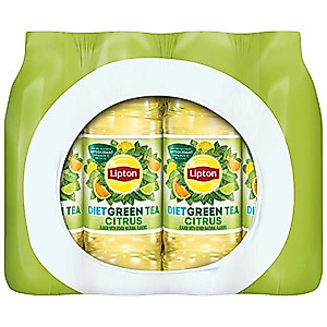 Diet Green Iced Tea - Citrus Flavor With Other Natural Flavors - With 100% Daily Value Antioxidant Vitamin C Per 12 Fl Oz, 24-500 ml Bottles - 2 Pack