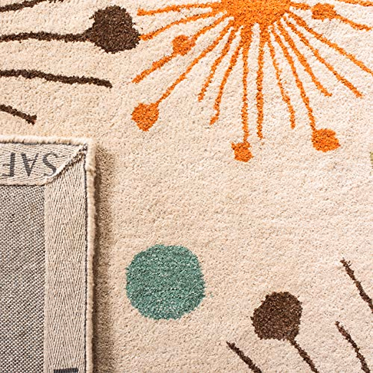 SAFAVIEH Soho Collection 2'6" x 6' Ivory/Multi SOH747A Handmade Premium Wool & Viscose Runner Rug