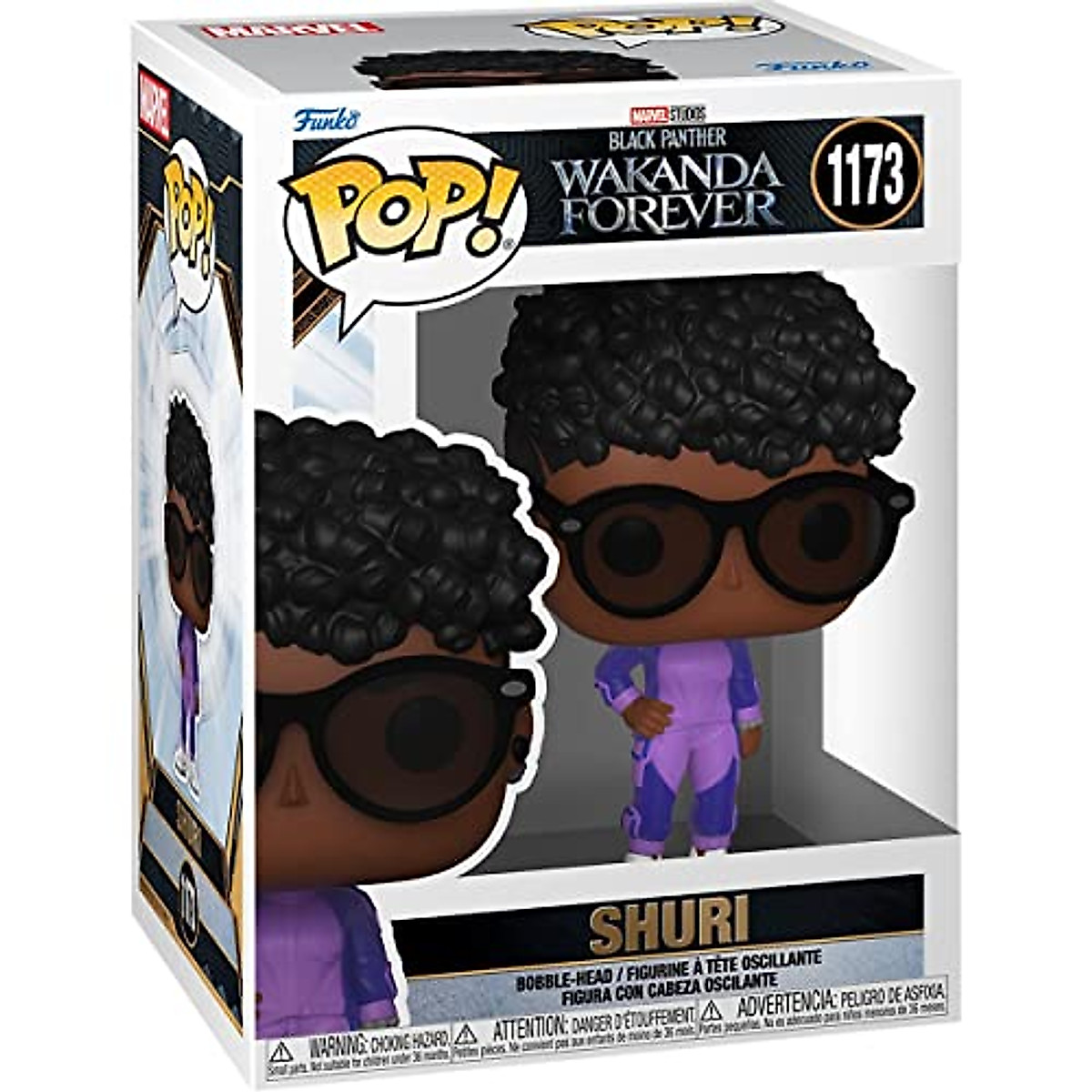 POP Marvel: Black Panther: Wakanda Forever - Shuri Funko Vinyl Figure (Bundled with Compatible Box Protector Case), Multicolored, 3.75 inches