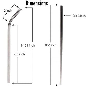10pcs Reusable Metal Stainless Steel Straws 10.5'' with Silicone Tips & Buckle drinking straw for 20-40 Oz RamblersTumblers Rumblers Cold Beverage, Ultra Long(10.5 inch)
