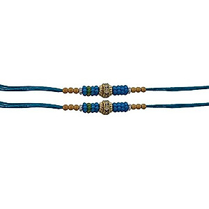 WhopperIndia Set of Two Rakhi, Rudrakhsa and Beads Thread. Rakhi, Raksha Bandhan Gift for your Brother Color Vary and Multi Design