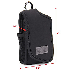 USA Gear Vape Pen Travel Case Belt Bag with Belt Loop & Carabiner Clip - Elastic Neoprene Vaporizer Pen Carry Case, Travel Pouch Fits E Juice, Mod Tanks, Cart Battery, Fits Most Vape Box Mod Kits