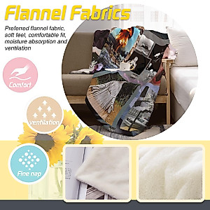 Dustinca Suicide Boys Album Collage Flannel Air Conditioning Blanket Home Decor Fleece Blanket 30x40 Inch
