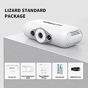 Creality 3D Scanner, 0.05 MM Accuracy & 10 FPS scan Speed 3D Scanner for 3D Printing & Modeling, Aviation-Grade Aluminum Plug, No-Marker Scanning - CR Scan Lizard Standard