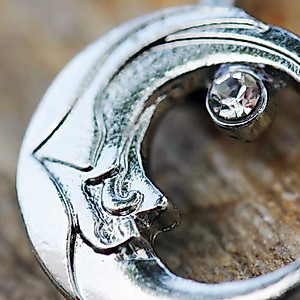 Dynamique 316L Surgical Steel Moon and Star Belly Button Ring (Sold Per Piece)