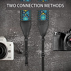 Dulphee Camera Strap, Jacquard Weave 2" Shoulder Neck Straps for All DSLR Cameras Men Women Photographers