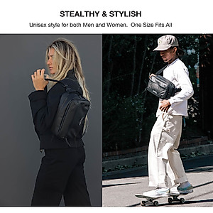 SYMPL 5L Waterproof Small Black Sling Crossbody Adjustable Shoulder Bag for Men Women, Eco-Friendly Multipurpose use as Toiletry, Dopp Kit, Everyday Pack for Hiking,Travel,Camera Gear, Fits iPad 10"