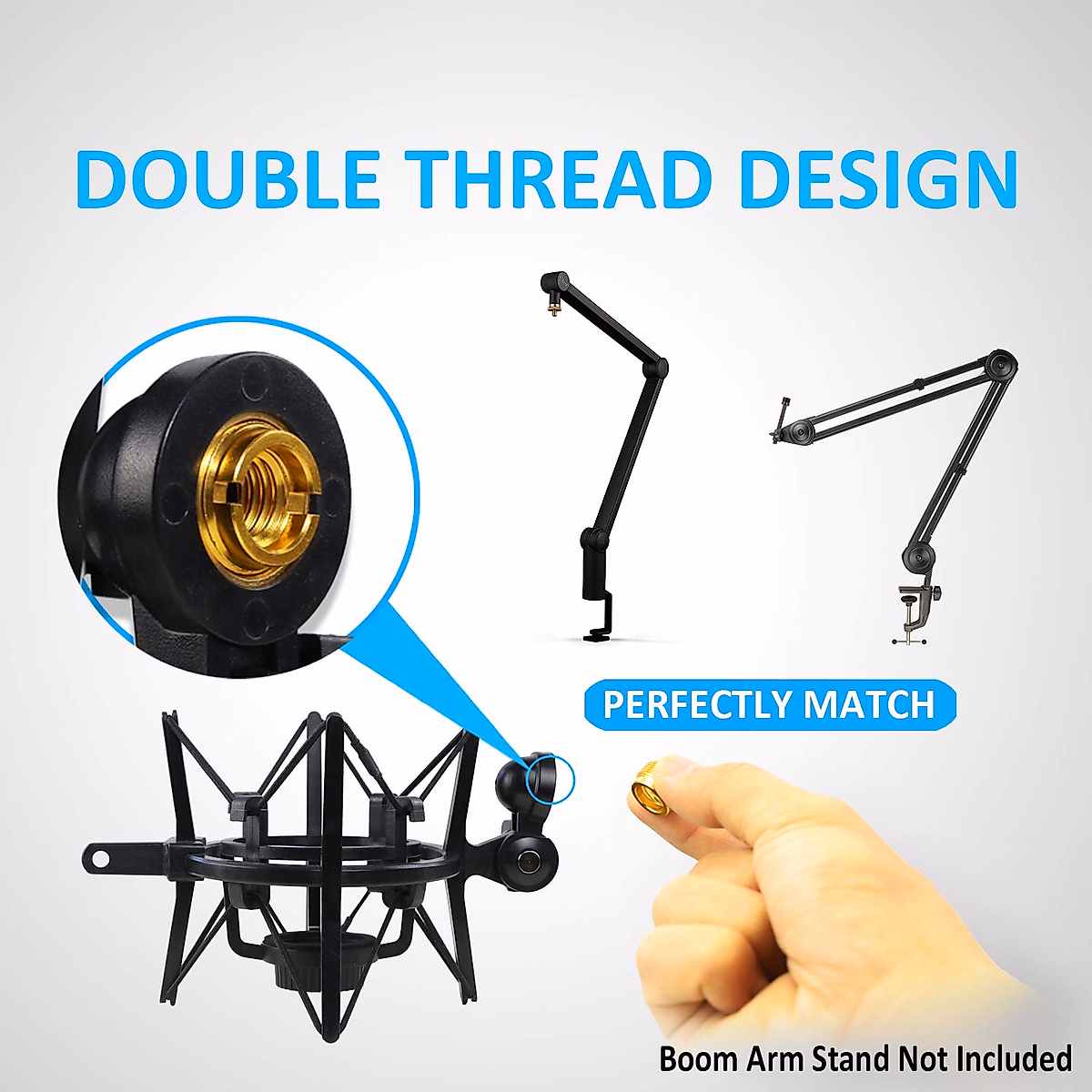 Bluebird Shock Mount with Pop Filter, Windscreen and Shockmount to Reduce Vibration Noise Matching Mic Boom Arm for Bluebird SL Microphone by YOUSHARES