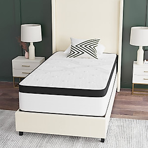 EMMA + OLIVER Astor 12" Hybrid Mattress in a Box - Twin - Pocket Spring Core - CertiPUR-US Certified High Density Foam - Knit Fabric Top - Extra Firm Support