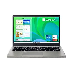 Acer Aspire Vero AV15-51-5155 Green PC | 15.6" FHD IPS 100% sRGB Display | 11th Gen Intel Core i5-1155G7 | Intel Iris Xe Graphics | 8GB DDR4 | 256GB SSD | Wi-Fi 6 | PCR Materials | Windows 11 Home