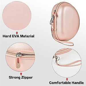 Extra Large Headphone Case Compatible with Beats Solo3/ Solo2/ for Beats Studio3/ for Picun P26/ for Elecder i39/ for Mpow and More Foldable Bluetooth Wireless Headset - Rose Gold