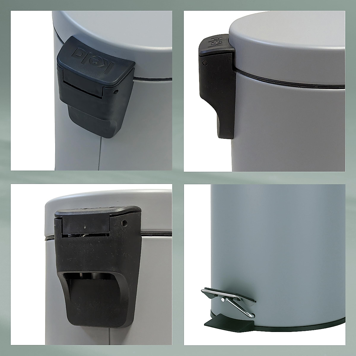 Kela 24295 Monaco Pedal Bin, 3L, Alps Green