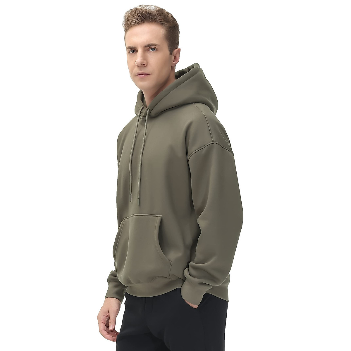 THE GYM PEOPLE Men's Fleece Pullover Hoodie Loose Fit Ultra Soft Hooded Sweatshirt With Pockets Grey