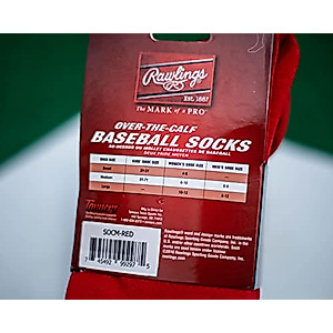 Rawlings Baseball/Softball Socks | 2 Pair | Small | Dark Green